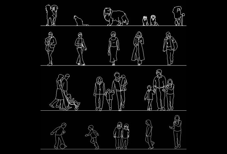 Download Free AutoCAD Human Figure Library